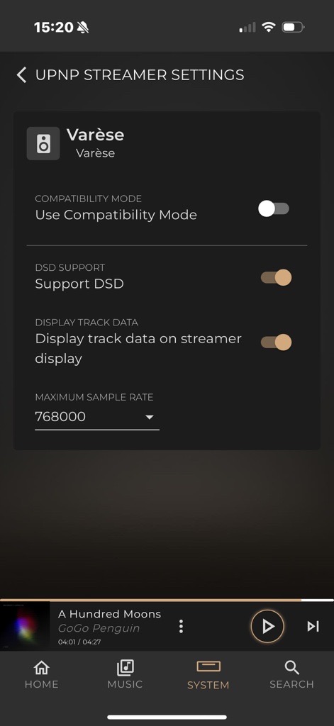 Innuos Statement Setup – dCS Support